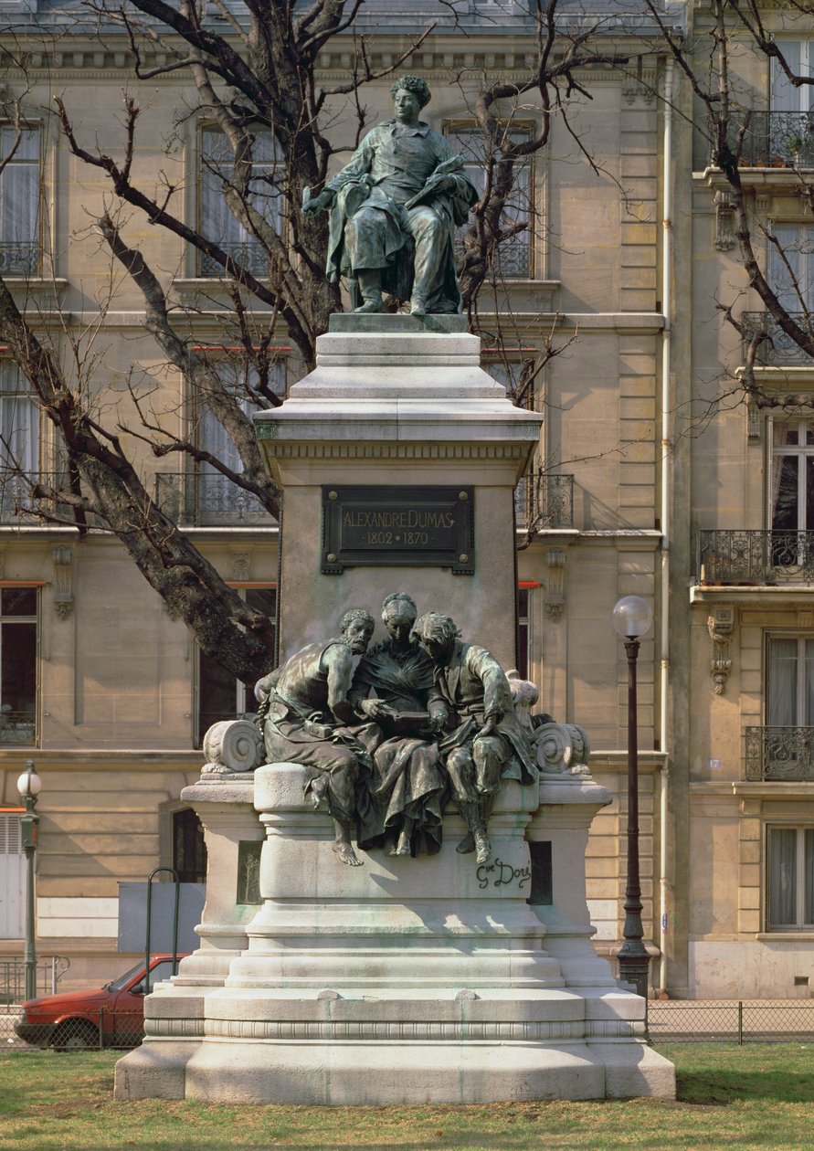 Monument to Alexander Dumas pere (1802-70) French novelist and playwright, 1883